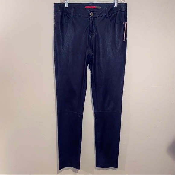 Alice + Olivia | Pants & Jumpsuits | Alice Olivia Navy Blue Leather ...